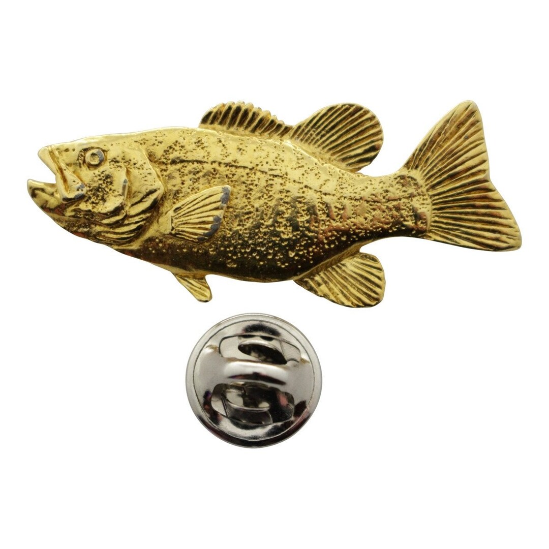 Smallmouth Bass Pin ~ 24K Gold ~ Lapel Pin - Etsy
