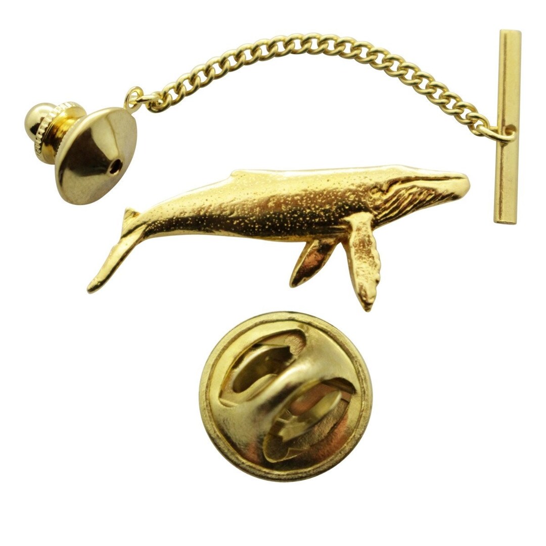 Humpback Whale Tie Tack 24K Gold Tie Tack or Pin - Etsy