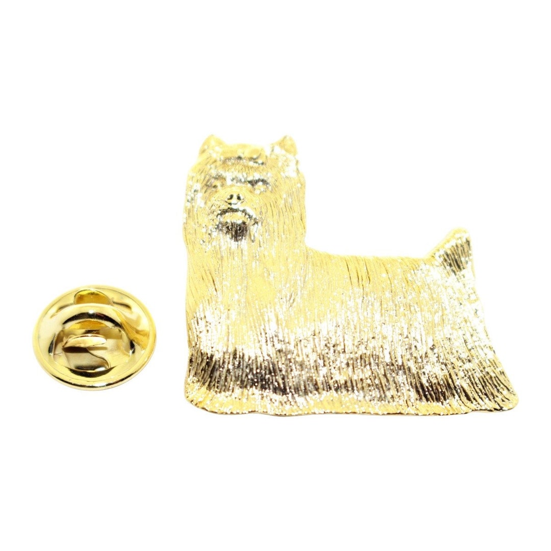 Show Cut Yorkshire Terrier or Yorkie Pin 24K Gold Lapel Pin - Etsy