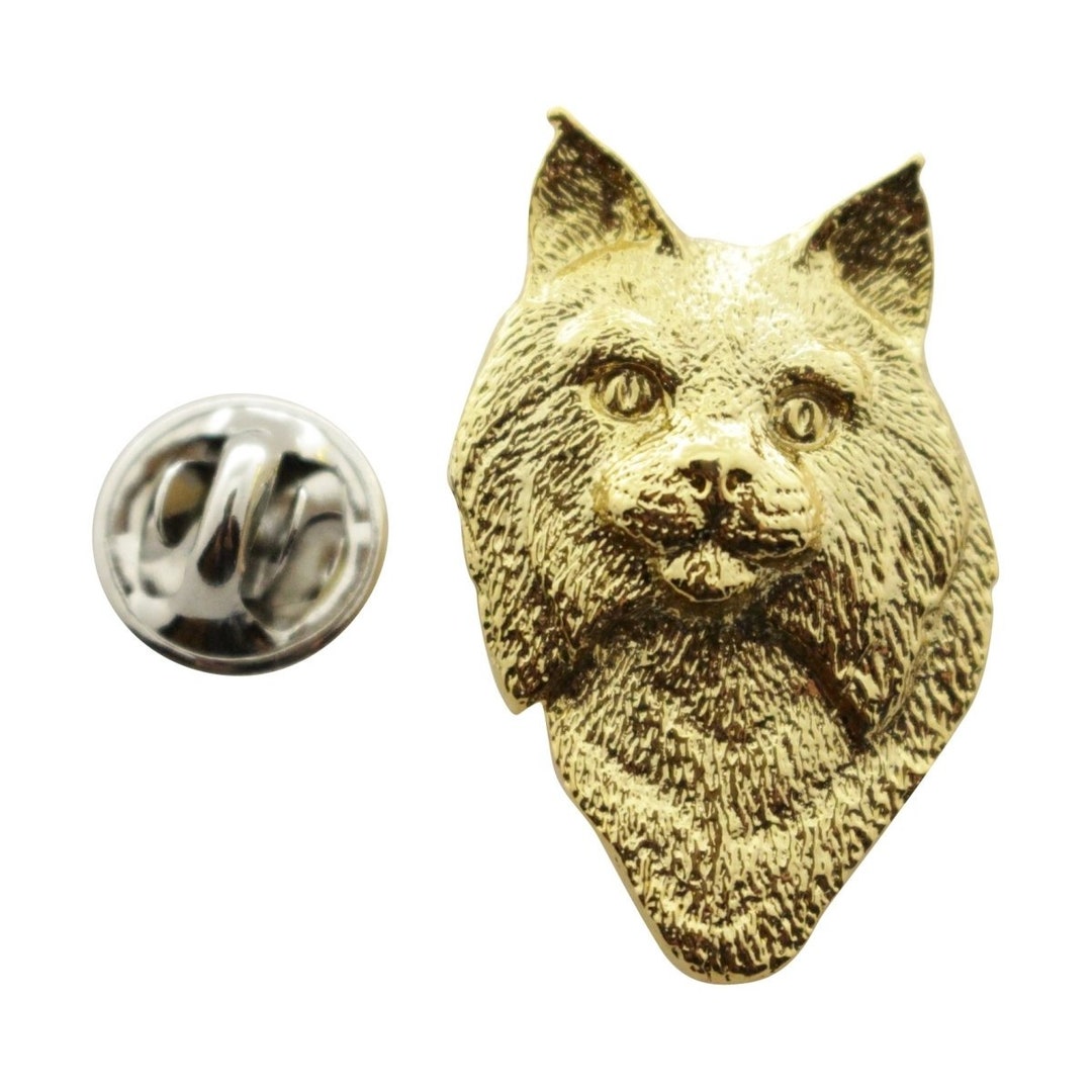 Bobcat Head Pin 24K Gold Lapel Pin - Etsy