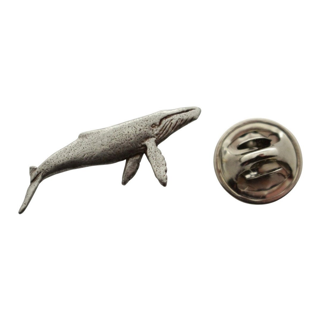 Humpback Whale Mini Pin Antiqued Pewter Miniature Lapel Pin - Etsy