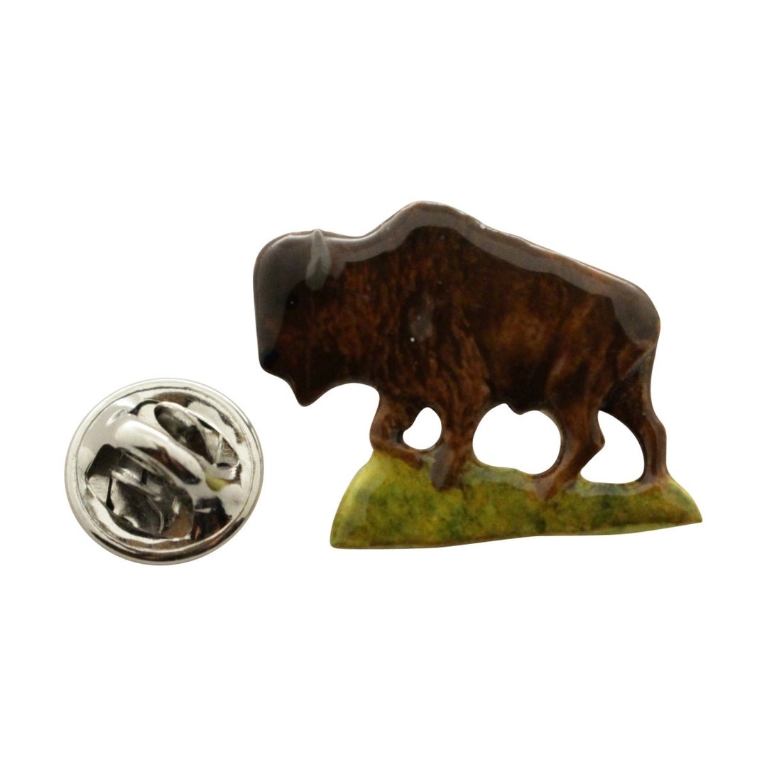 Buffalo Pin Hand Painted Lapel Pin - Etsy