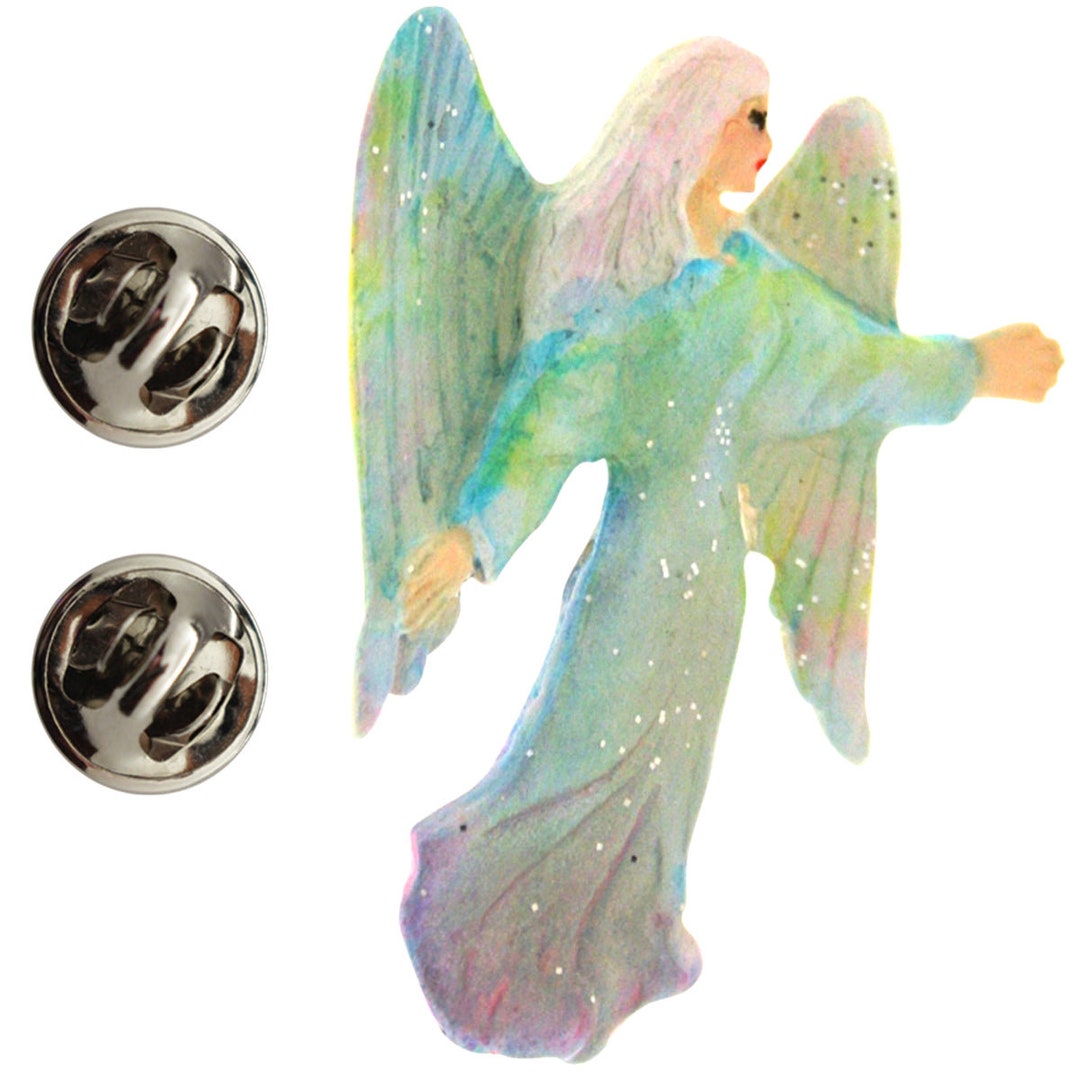 Angel Pin ~ Hand Painted ~ Lapel Pin - Etsy