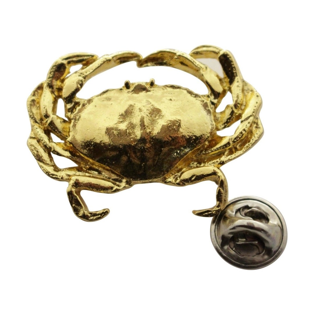 Dungeness Crab Pin ~ 24K Gold ~ Lapel Pin - Etsy