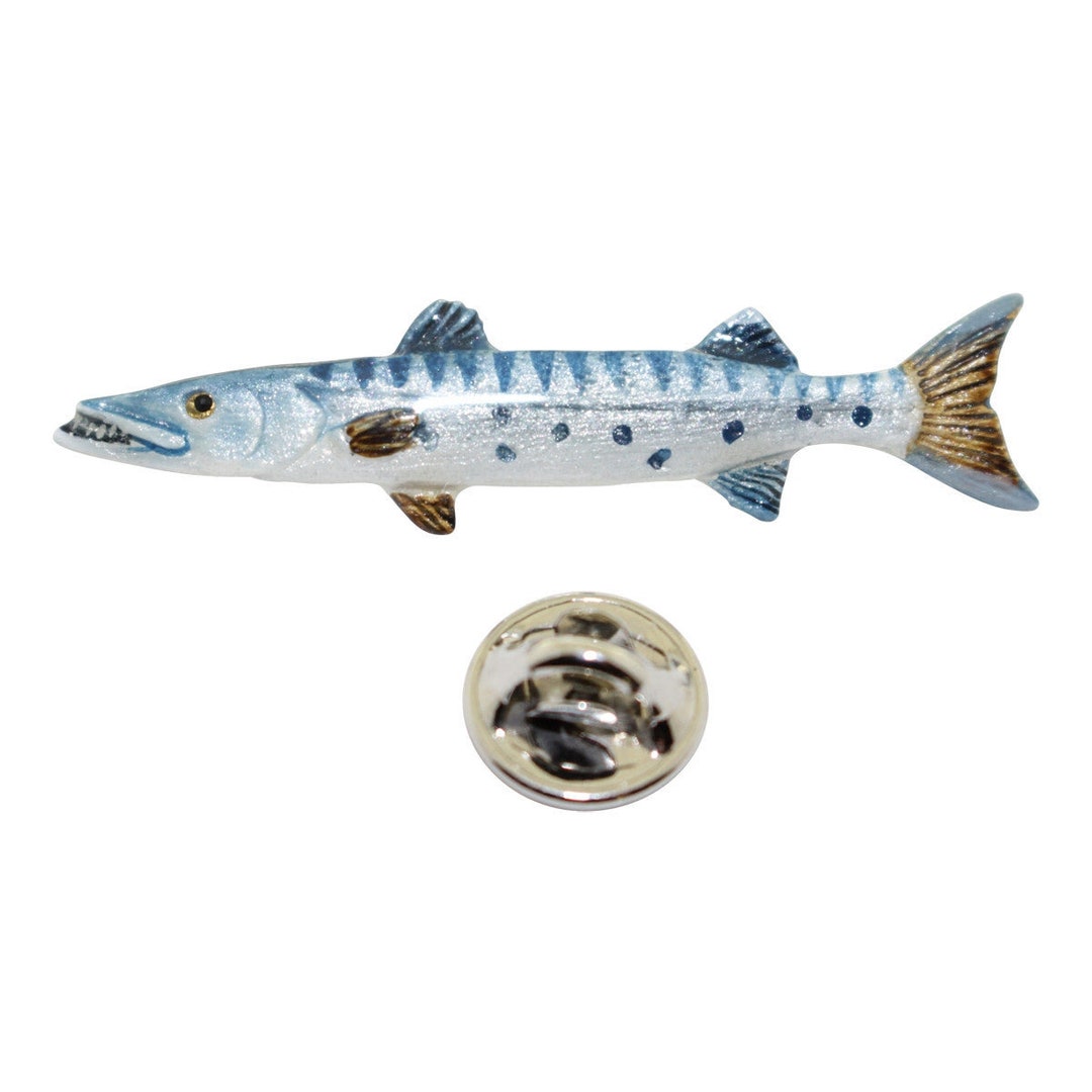 Barracuda Pin Hand Painted Lapel Pin - Etsy