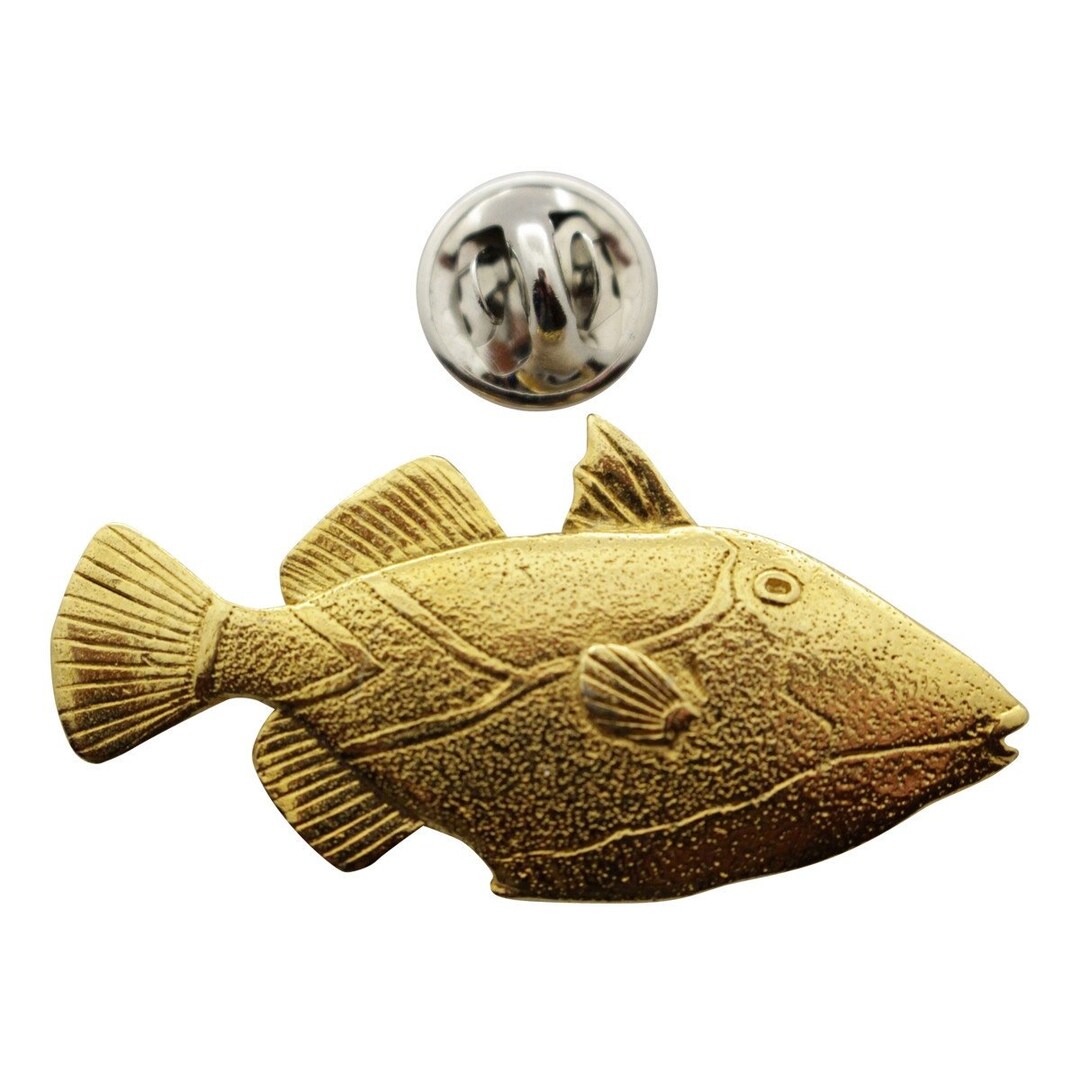 Triggerfish Pin ~ 24K Gold ~ Lapel Pin - Etsy