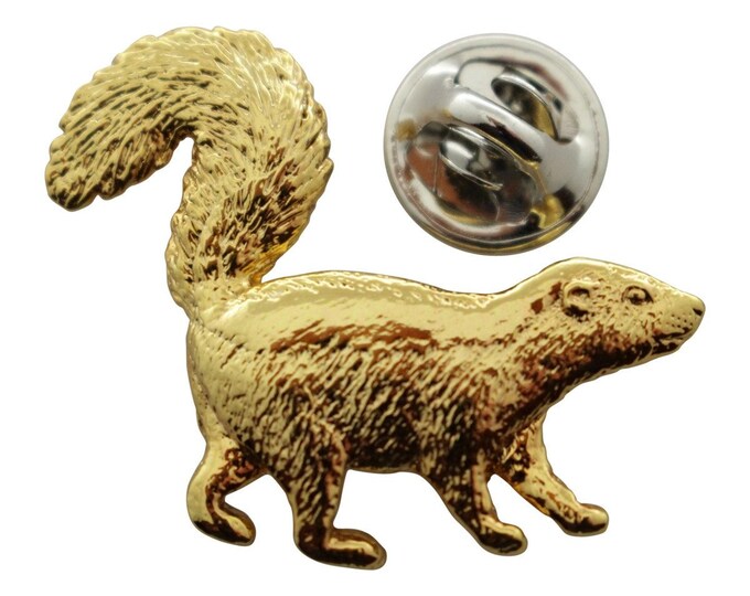 Skunk Pin ~ 24K Gold ~ Lapel Pin - Etsy