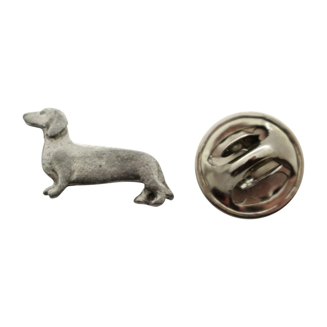 Dachshund Mini Pin ~ Antiqued Pewter ~ Miniature Lapel Pin - Etsy