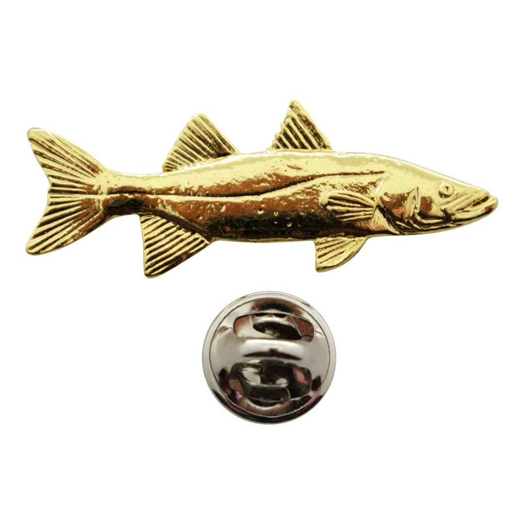 Snook Pin 24K Gold Lapel Pin - Etsy