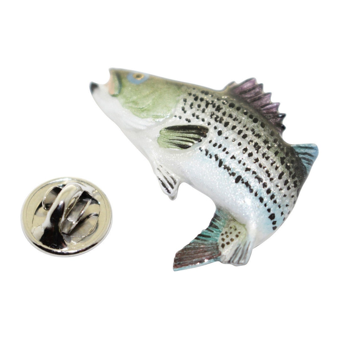 Striper Pin ~ Hand Painted ~ Lapel Pin - Etsy