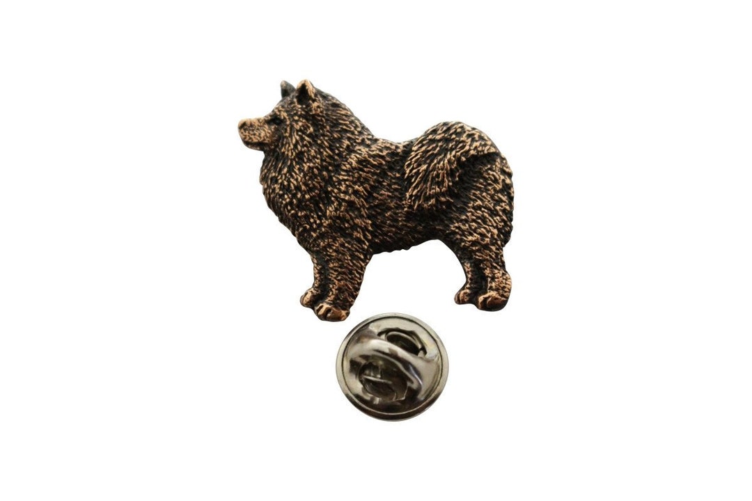 Samoyed Pin Antiqued Copper Lapel Pin - Etsy