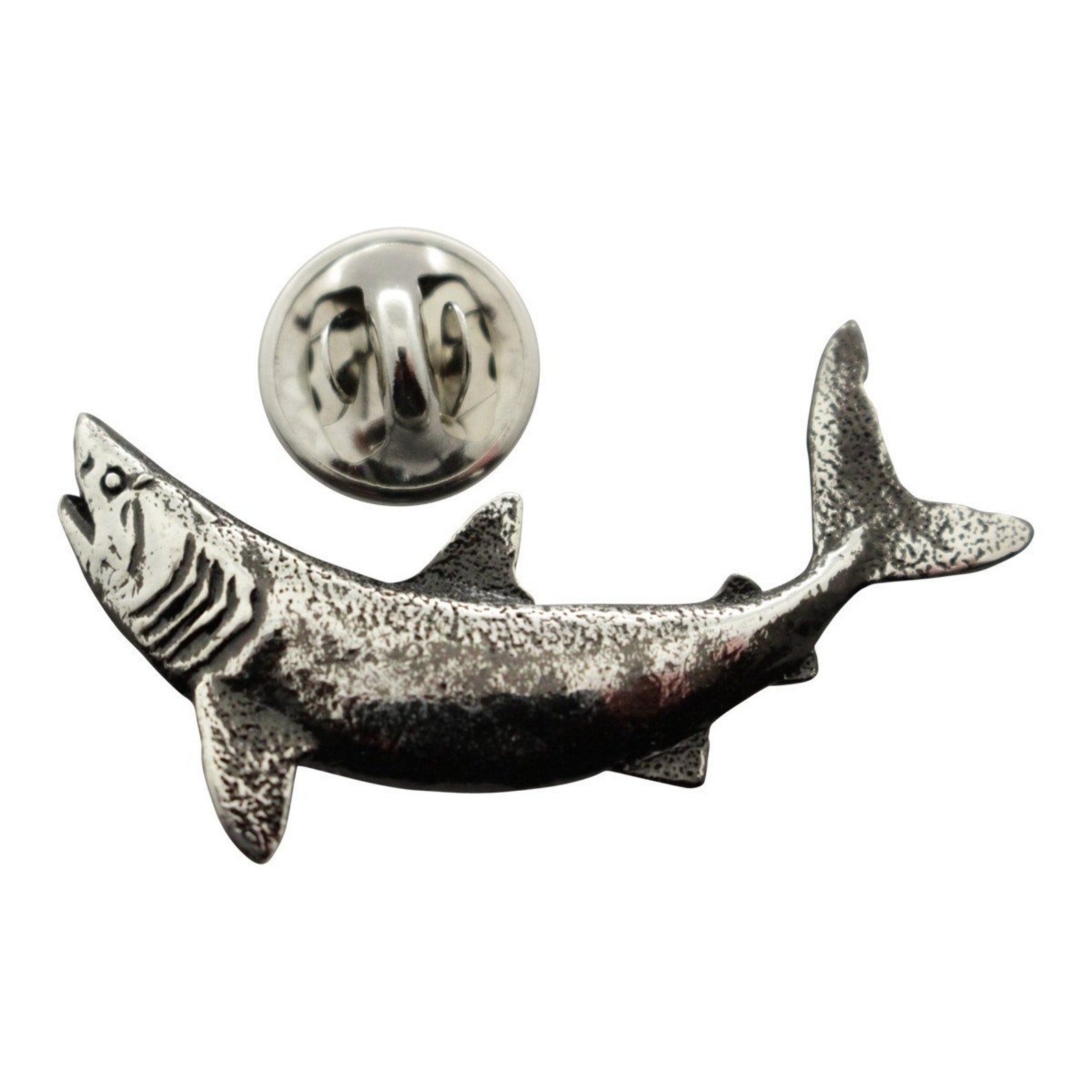 Mako Shark Pin ~ Antiqued Pewter ~ Lapel Pin - Etsy
