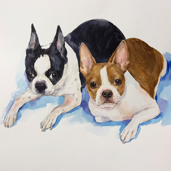 Hand Painted Dog - Etsy