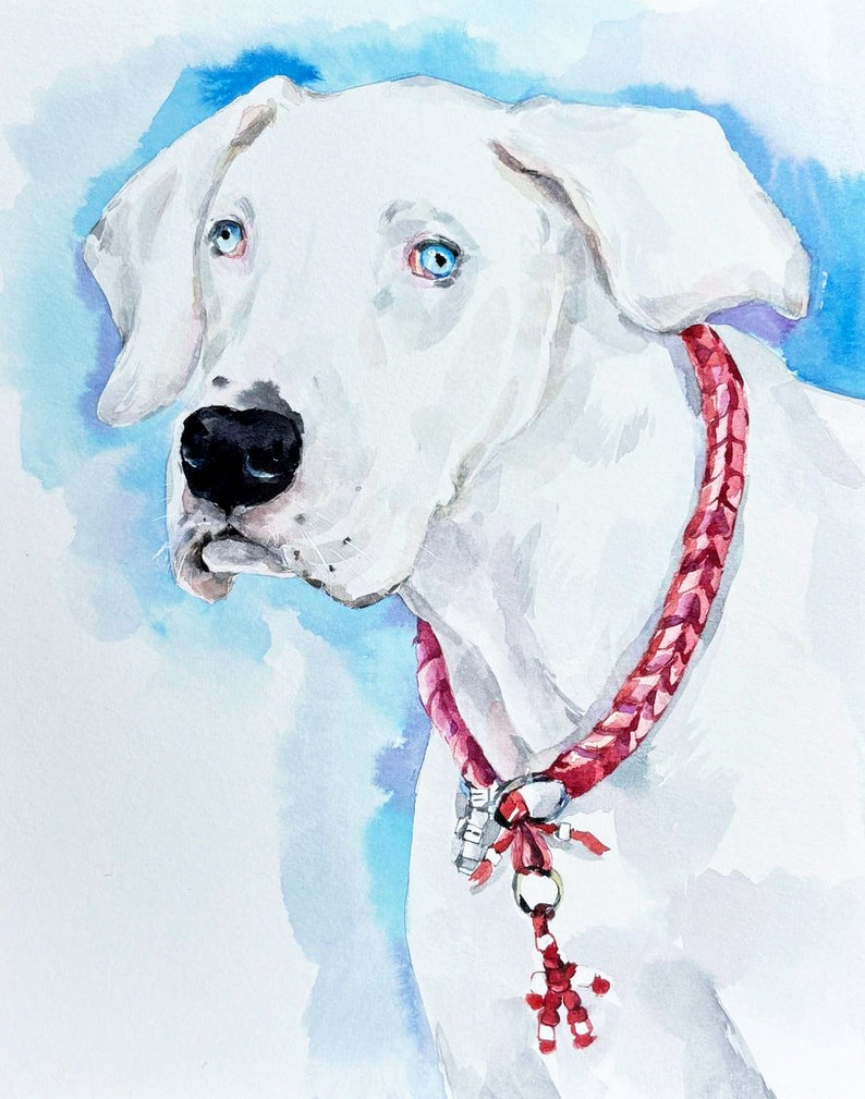 Hand-painted Custom Dog Art, Dog Painting, Personalized Dog Portrait ...
