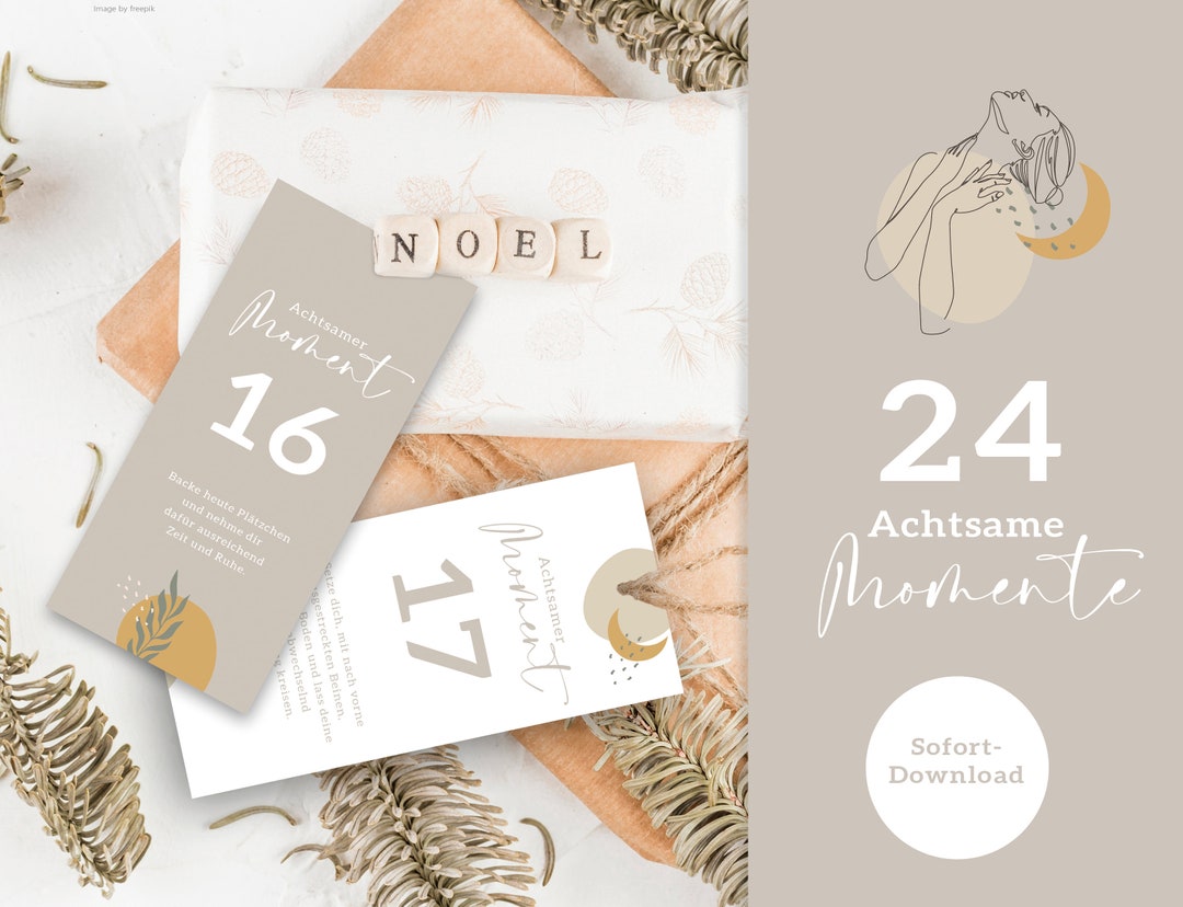 24 Mindful Moments moonlight Mindfulness Advent Calendar Me Time - Etsy