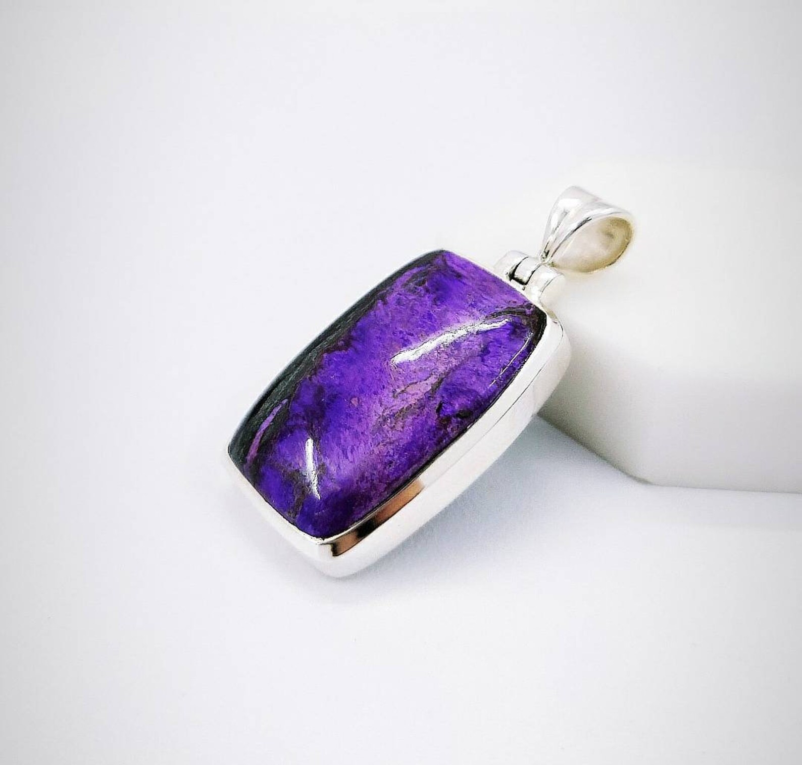 Natural Sugilite Pendant 925 Silver Pendant Healing Crystal | Etsy