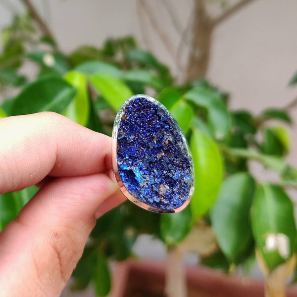 Raw Azurite Ring - Etsy