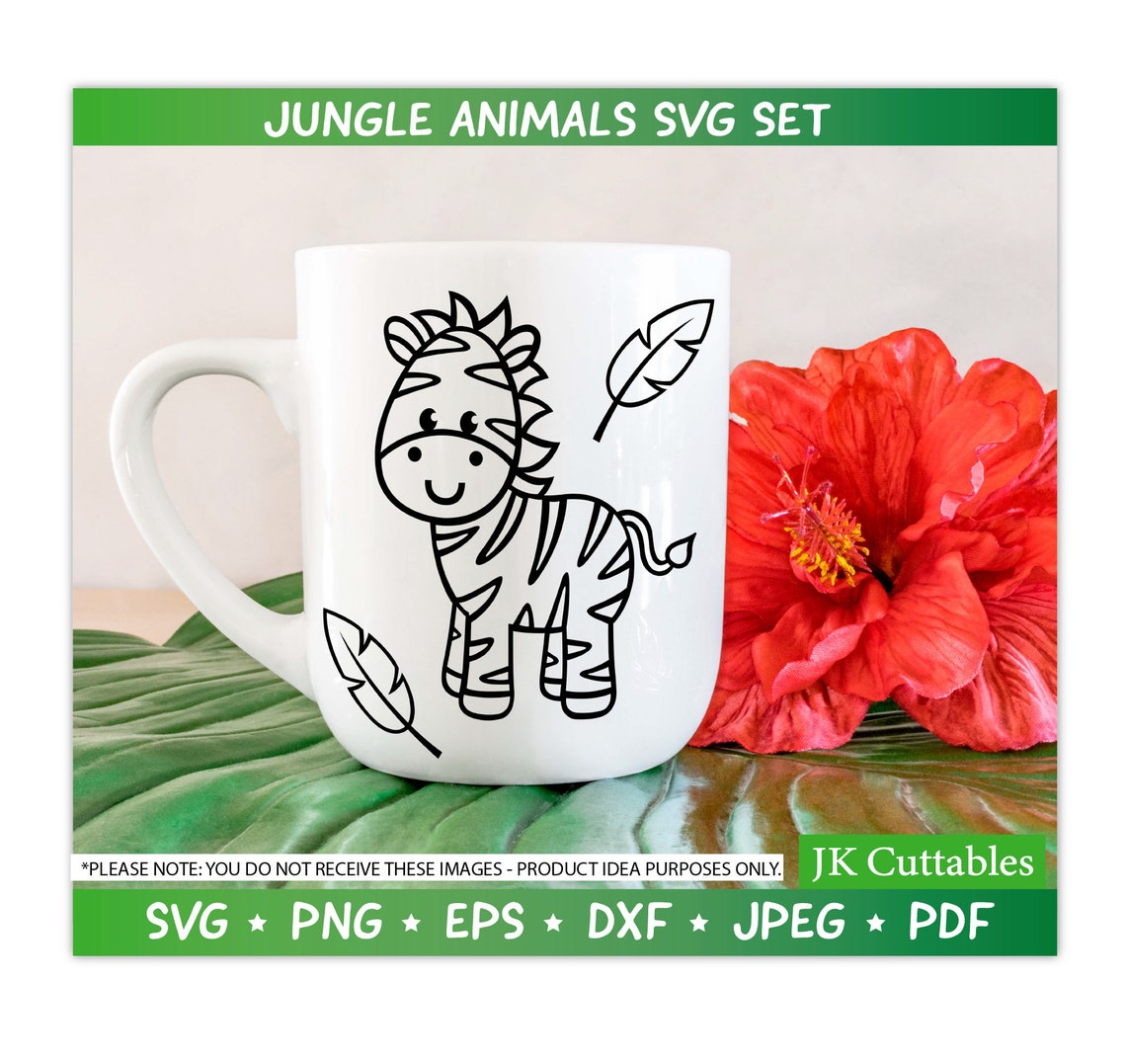 Jungle Animals SVG Bundle Safari Animals Clipart Giraffe - Etsy