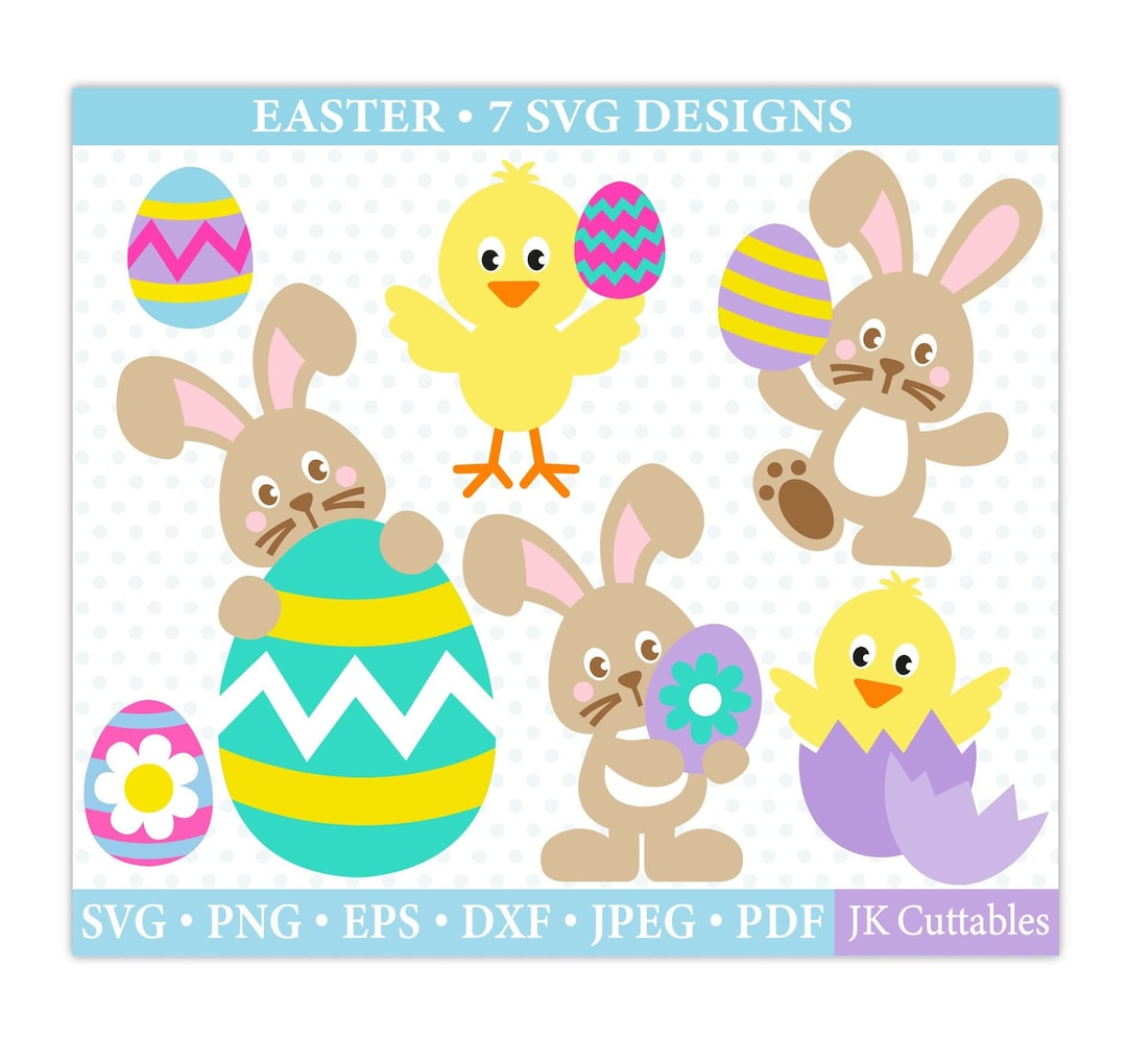Easter SVG Files, Easter Clipart, Svg Files, Easter Bunny SVG, Easter ...