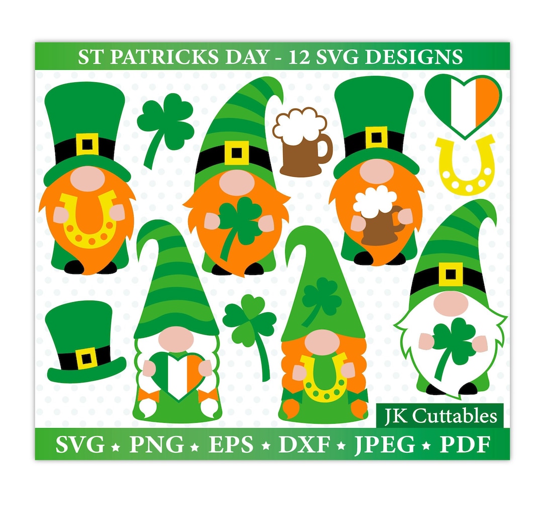 St Patrick's Day SVG, St Patrick's Day Gnome SVG, St Patrick's Day ...