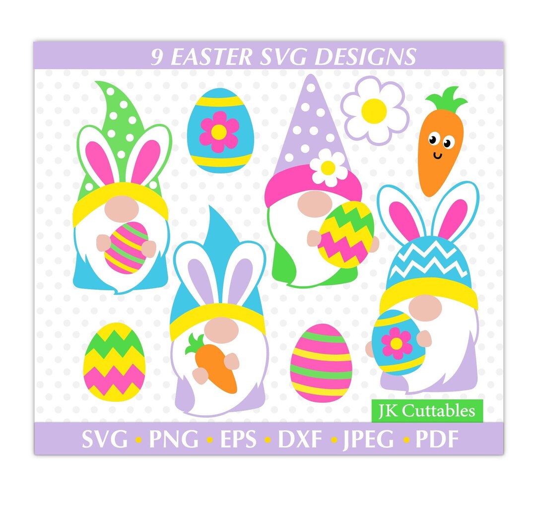 Easter SVG Bundle, Easter Gnome SVG, Easter Cut Files, Cricut Cut Files ...