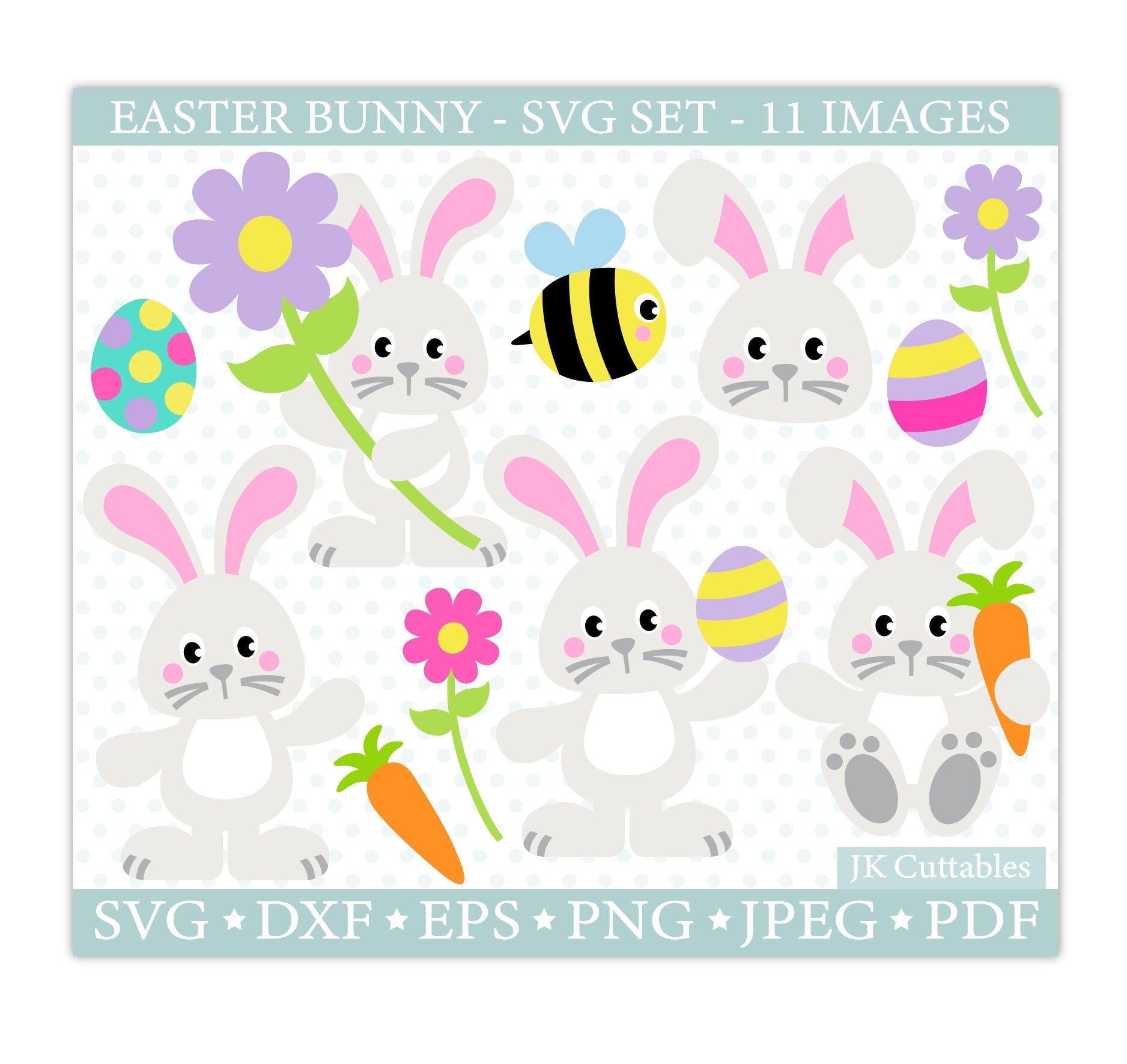 Easter SVG Bunny Svg Easter Bunny Svg Happy Easter Svg - Etsy