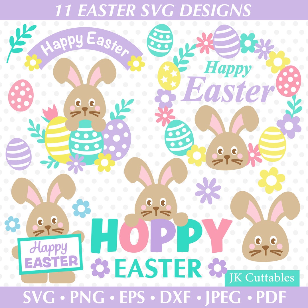 Easter SVG Bundle, Easter Bunny SVG, Happy Easter SVG, Easter Cut Files ...
