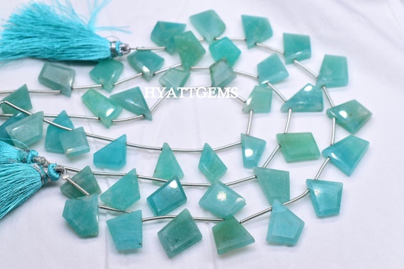 8 Inches Faceted Amazonite Fancy Beads Natural Amazonite | Etsy