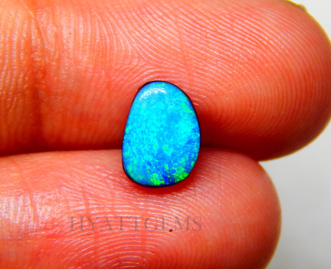 Australian Opal Doublet Blue Green Fire Opal Cabochon - Etsy