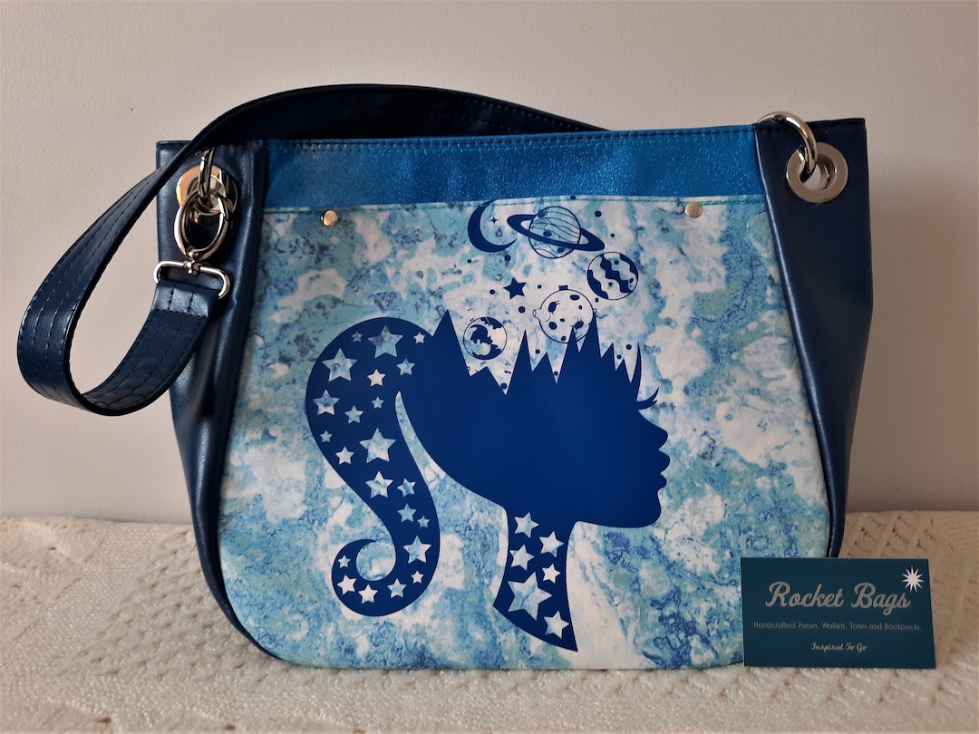 COSMIC BARBIE Deluxe Hobo Bag, Starry Glitter Blue Sky Hobo Bag ...