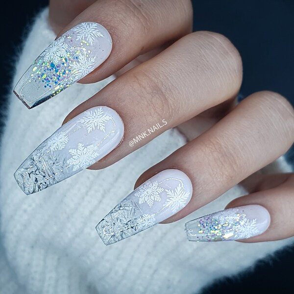 Frozen Nails - Etsy