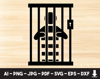 Jail bars svg | Etsy
