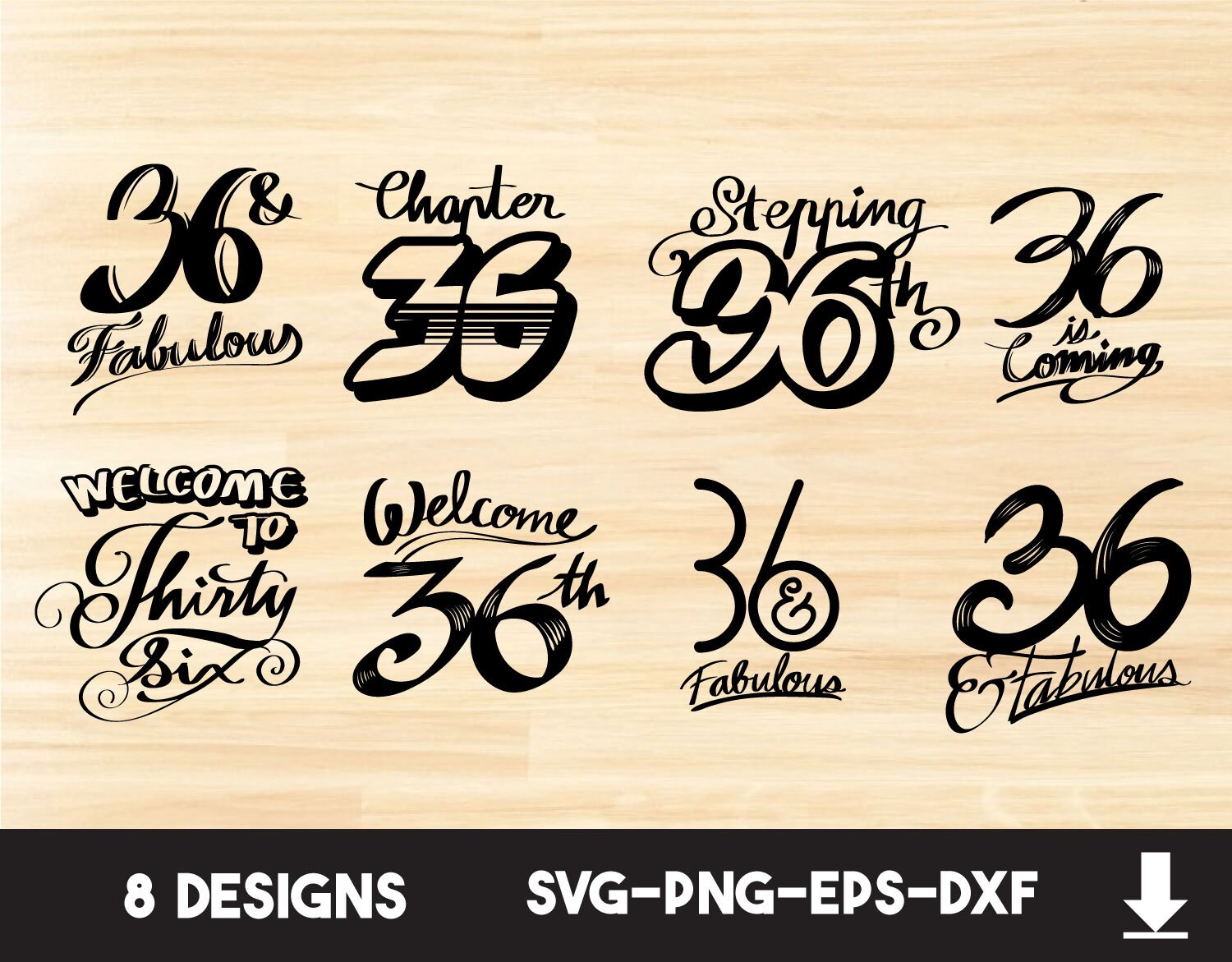 36th birthday svgbirthday svgbirthday clipartbirthday girl | Etsy