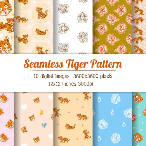 Red White & Blue Animal Print Digital Paper Safari Digital | Etsy