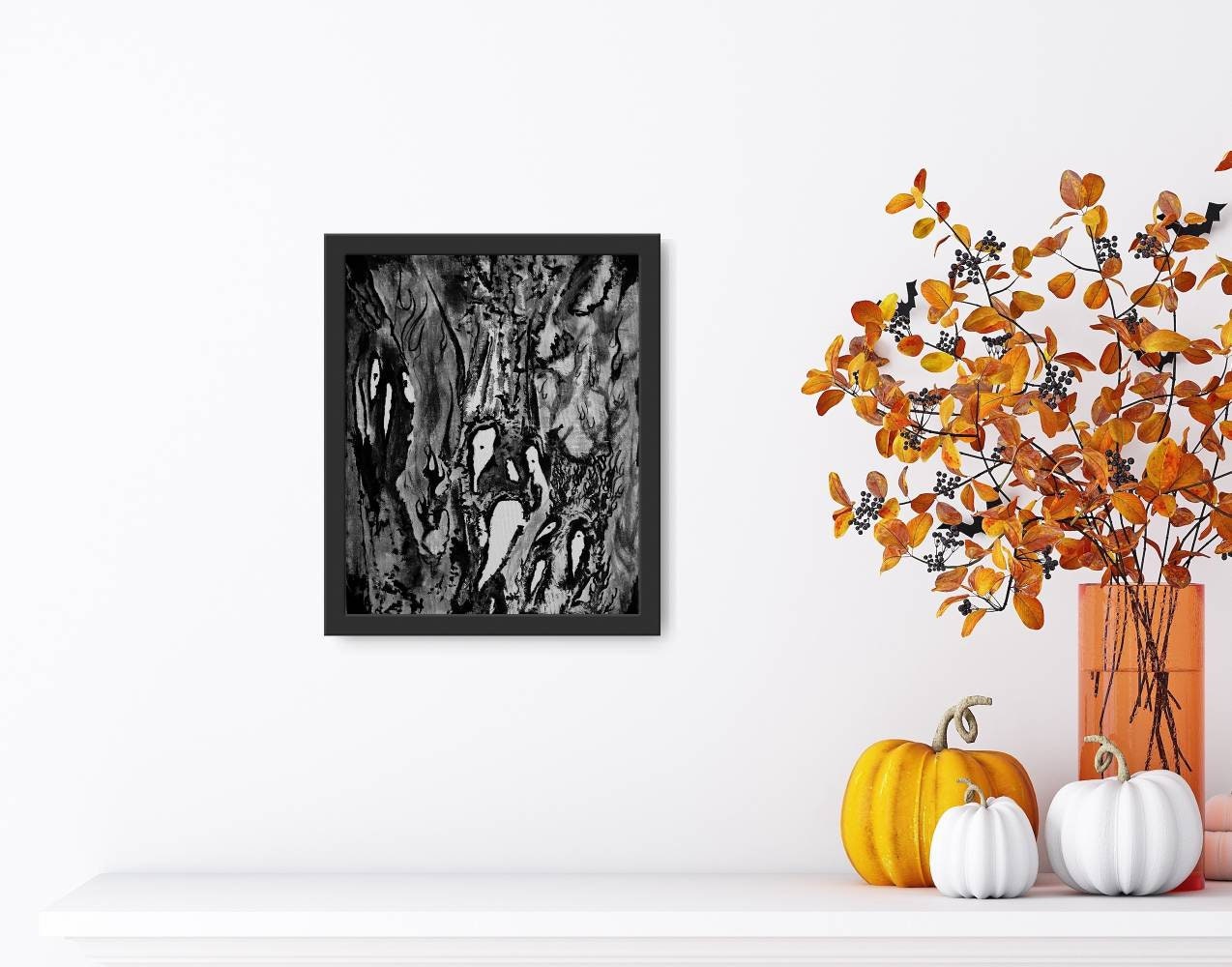 Original Abstract Painting Horror Art Gothic Art Canvas Art - Etsy