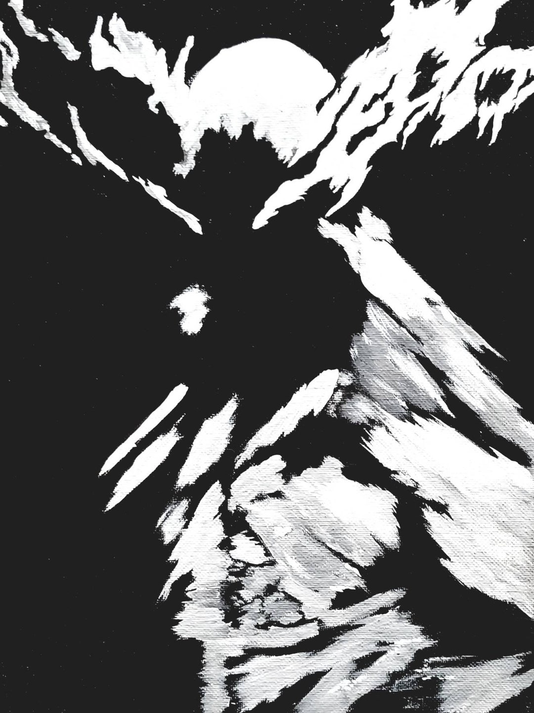 Demon Painting, Horror Art, Halloween Decor, Original Painting ...