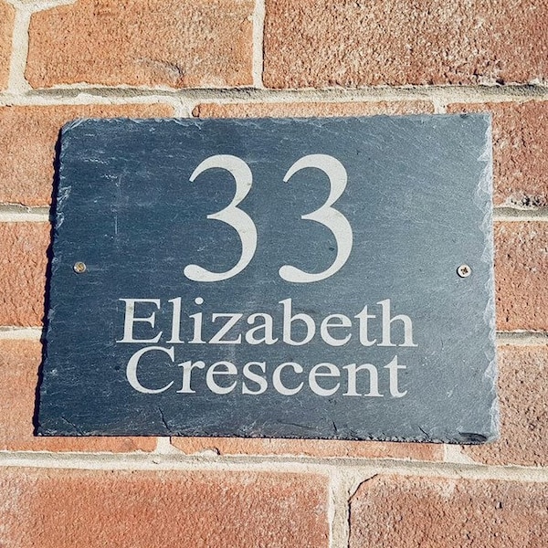 Grey Slate House Numbers - Etsy UK