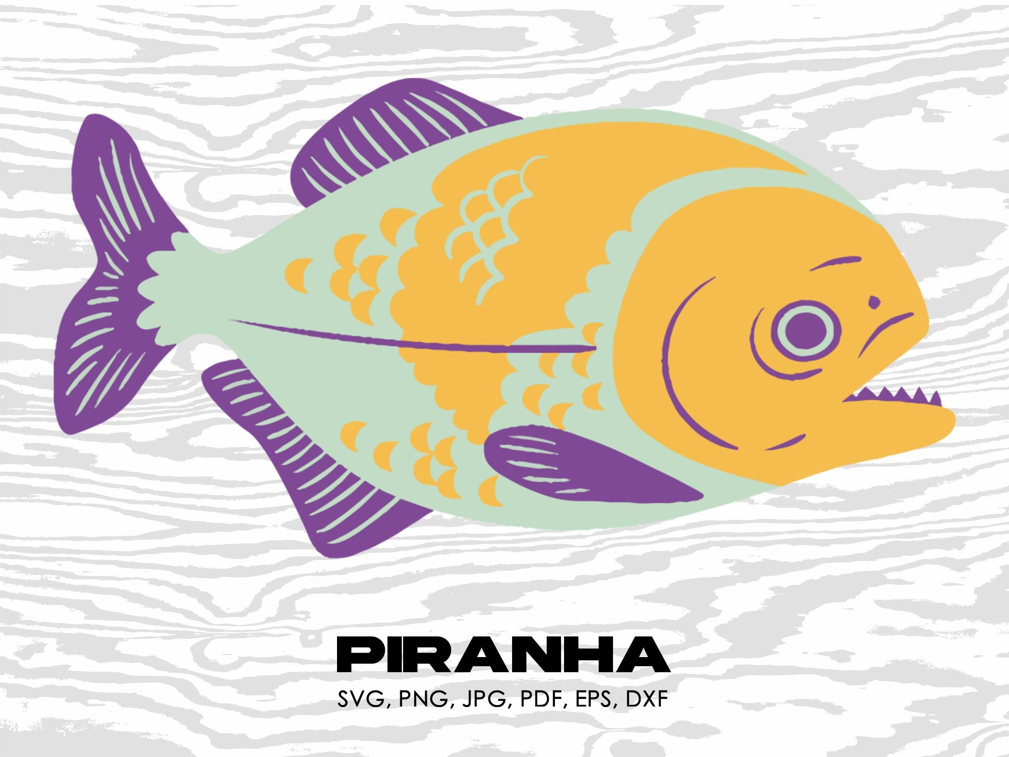 Piranha Vector Fish Svg for Cricut Piranha Sticker Piranha - Etsy Hong Kong
