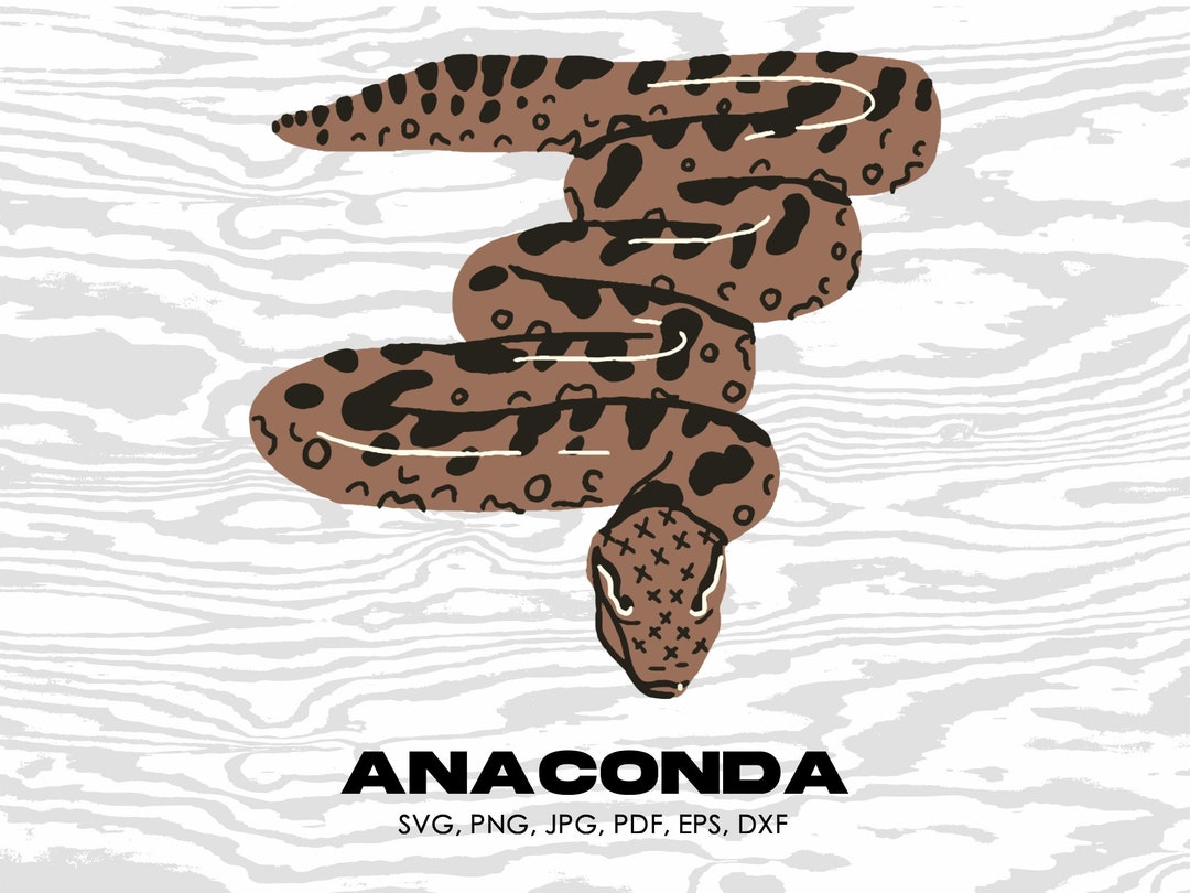 Anaconda Svg Snake Svg Snake Clipart Screen Printing Snake - Etsy New ...