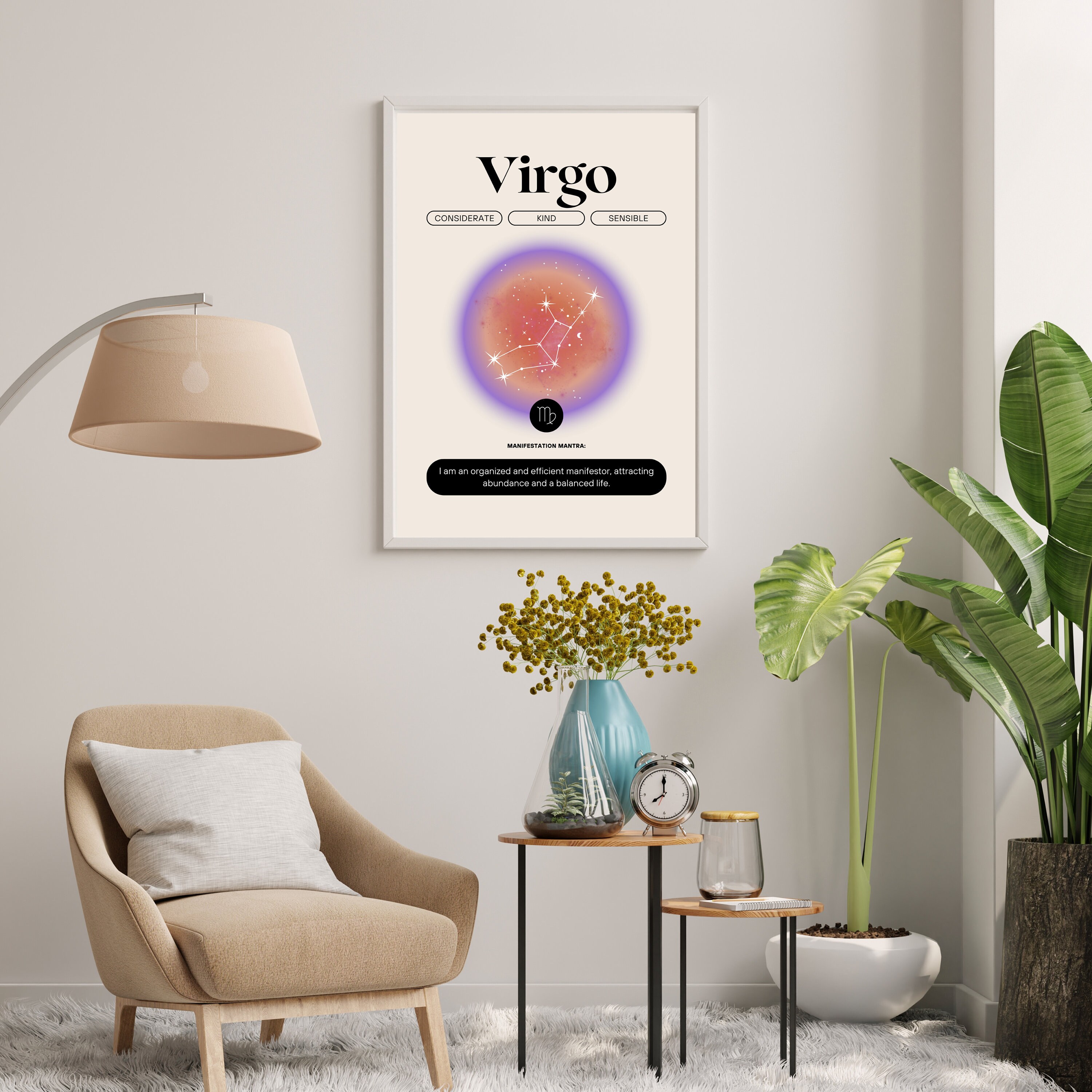 Horoscope Poster, Printable Zodiac, Constellation Poster, Printable ...