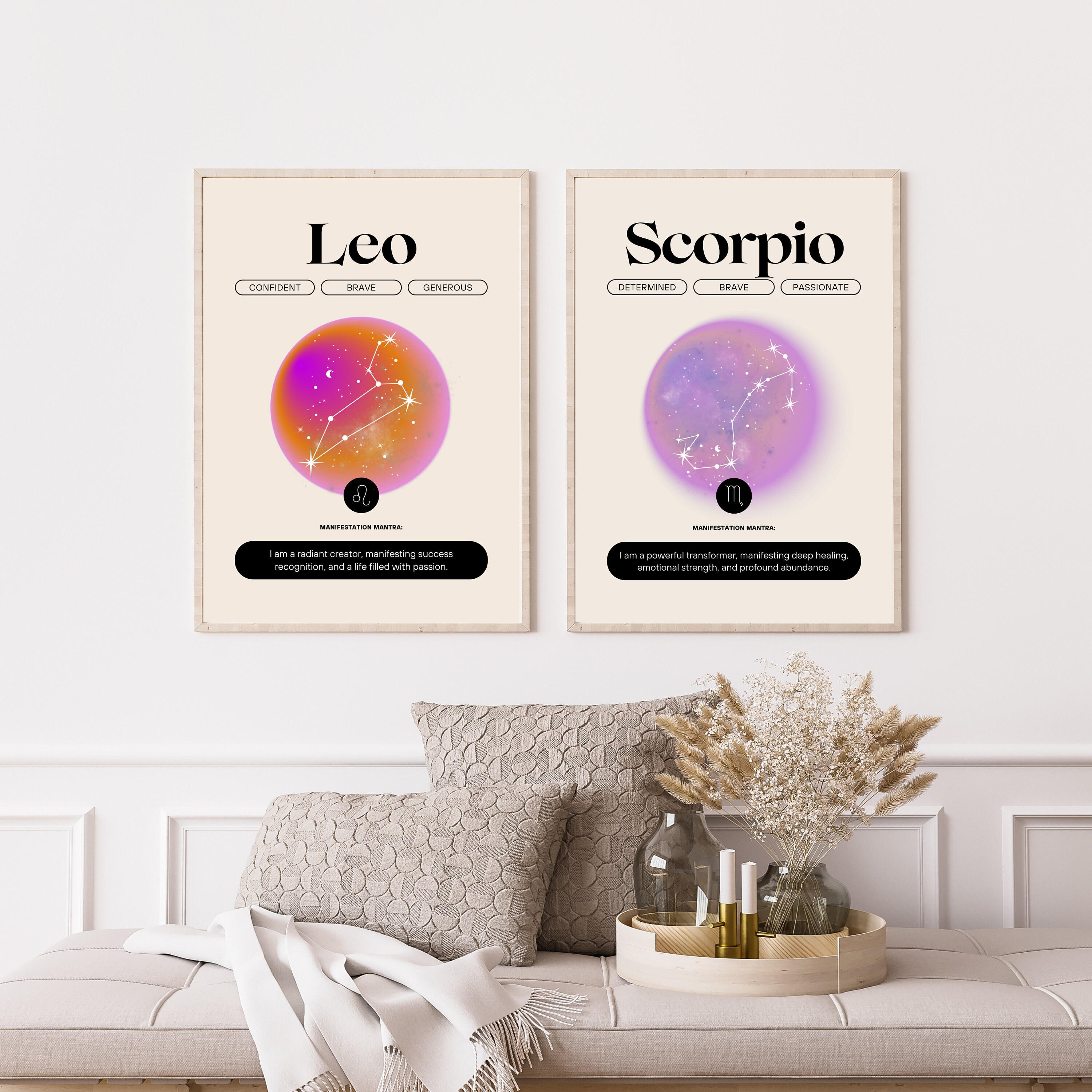 Horoscope Poster, Printable Zodiac, Constellation Poster, Printable ...
