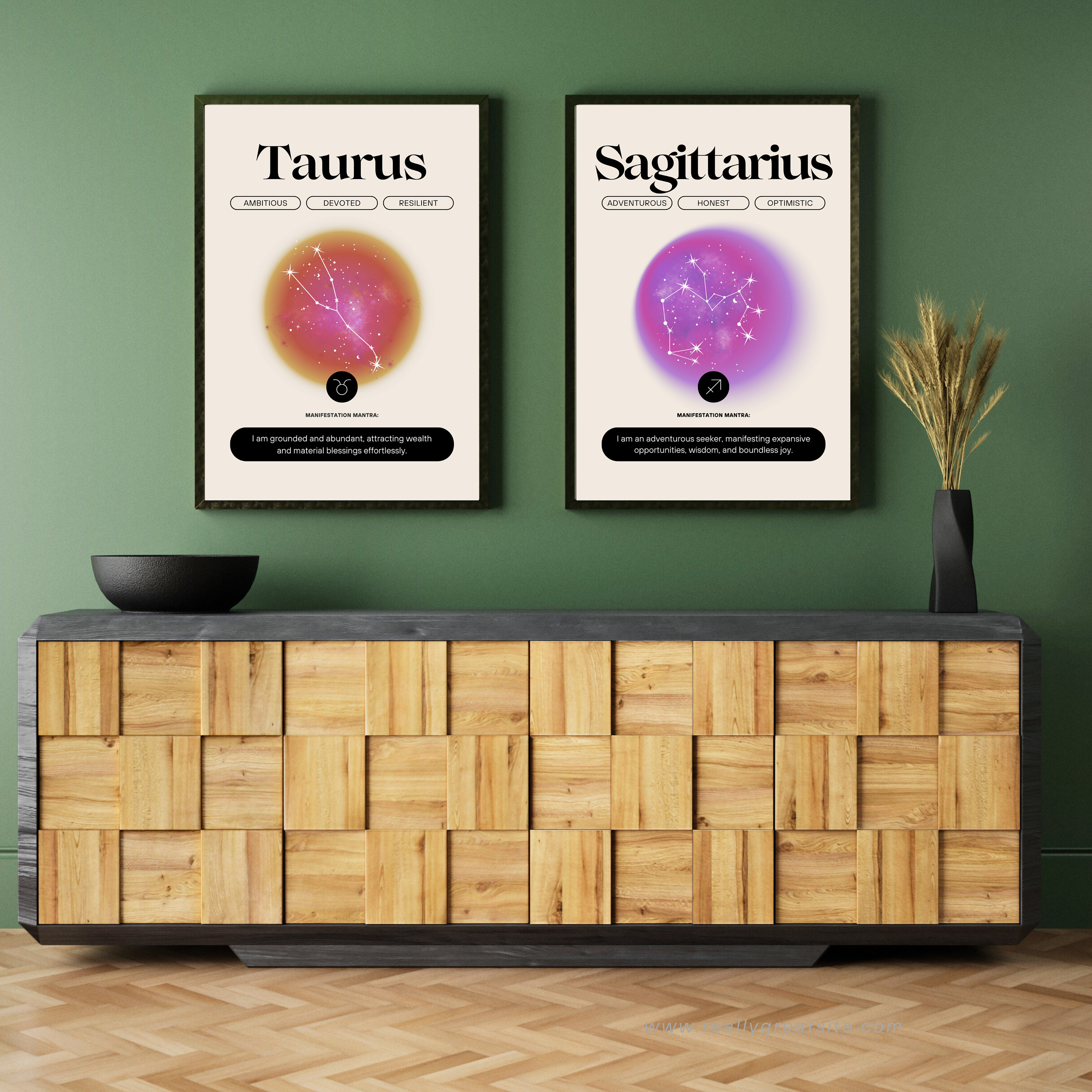 Horoscope Poster, Printable Zodiac, Constellation Poster, Printable ...