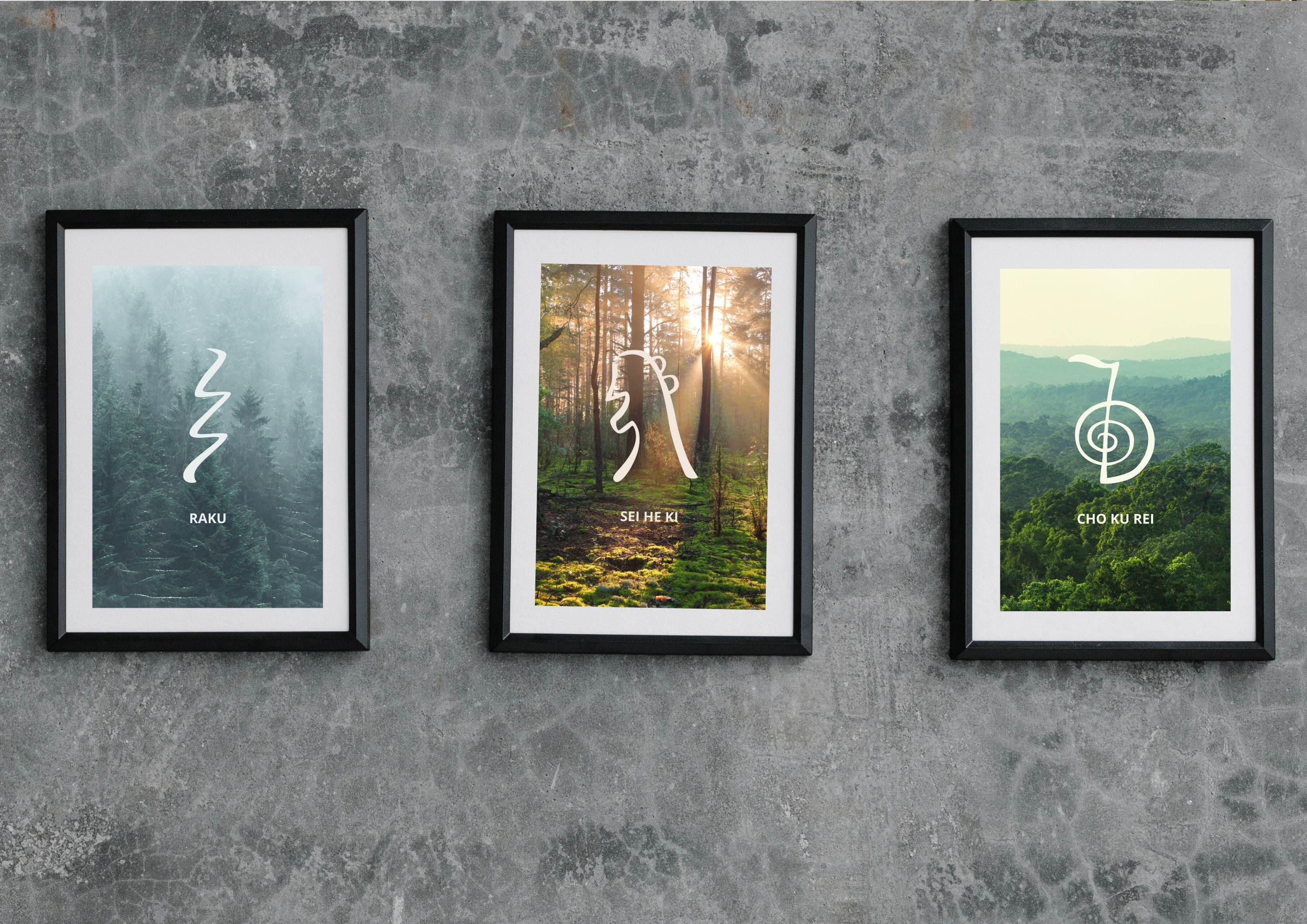 Reiki Wall Art, Printable Reiki Symbols Poster, Reiki Healing Art ...