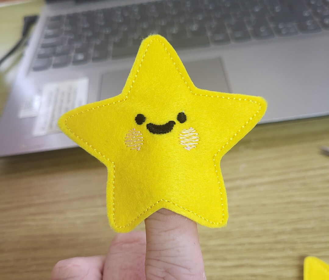 Star Finger Puppets, Smiling Star, Finger Puppet, - Etsy