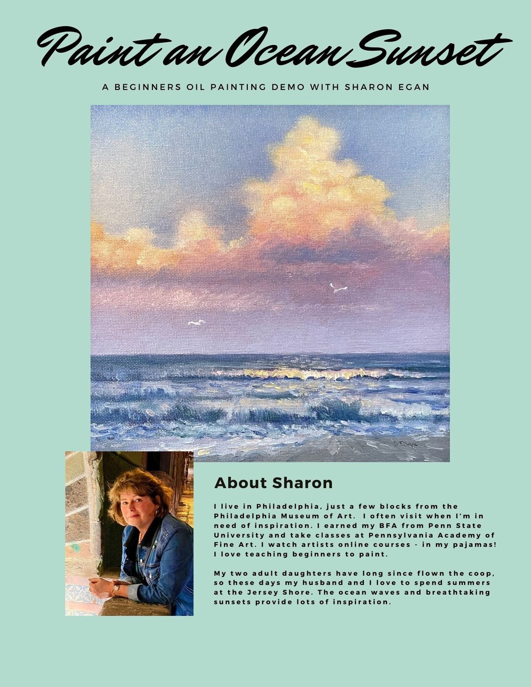 Learn to Paint Art Lesson, Art Project, Easy Paint Party Tutorial, Step ...