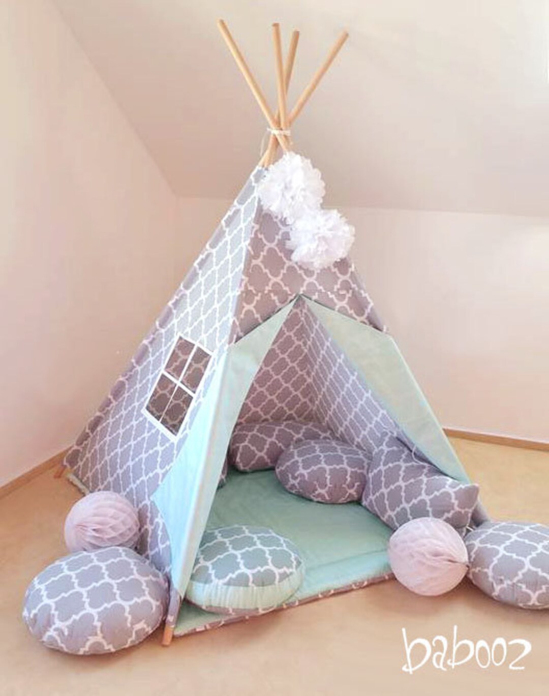 Tipi With Window Ceiling 120 X 120 Cm - Etsy