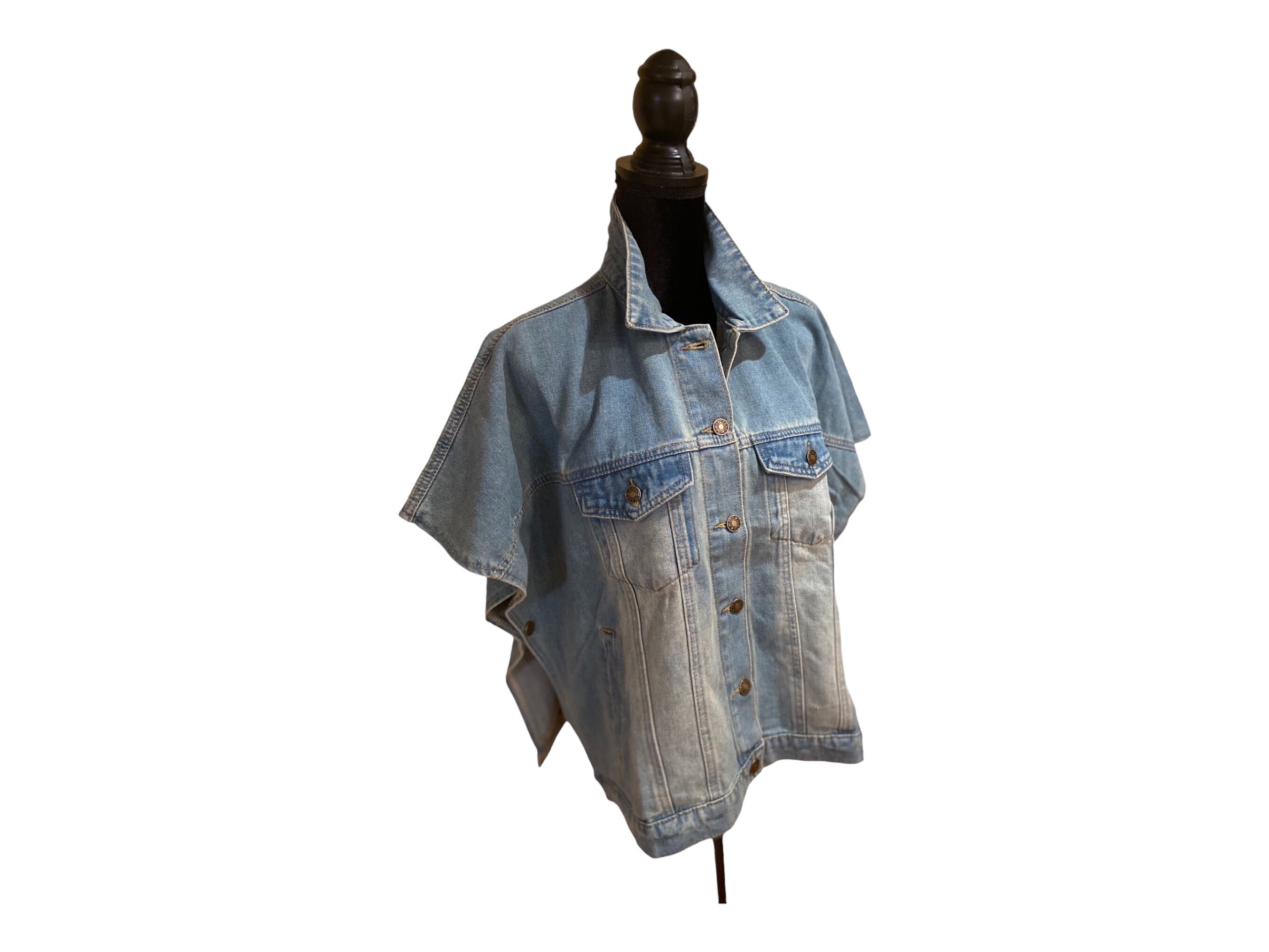 Denim Cape Jacket - Etsy