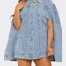Denim Button Down Cape - Cloak Jacket - Etsy