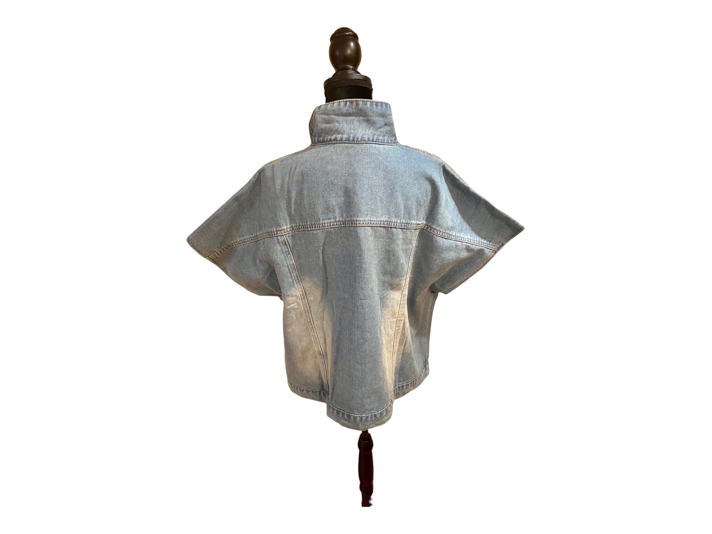 Denim Cape Jacket - Etsy