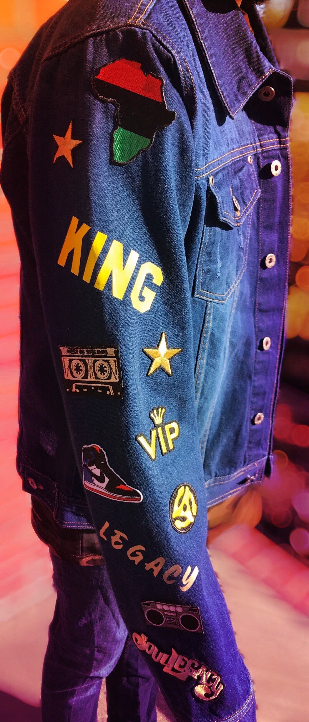 Mens Custom Patch NYC Denim Jacket | Etsy